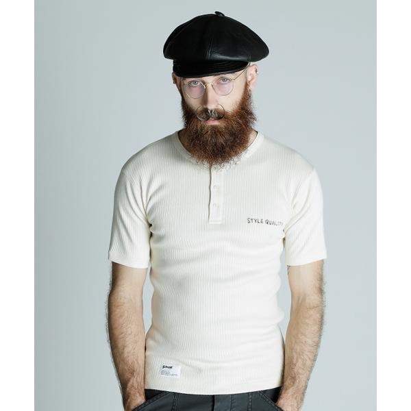 ショット（Schott）/ARMY RIB HENLEY T−SHIRT／アーミーリブ ヘンリーTシャツ