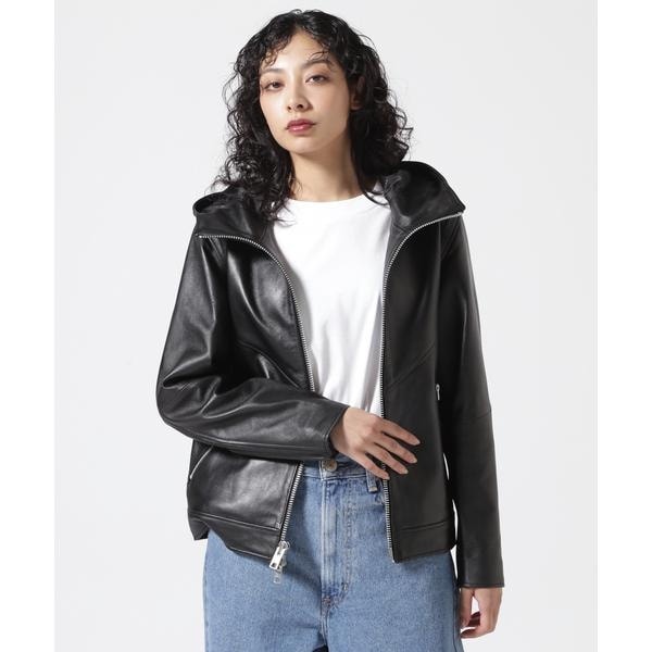 ショット（Schott）/Women’s／直営限定／HOODED RIDERS JACKET／フーディー ライダース ジャケッ