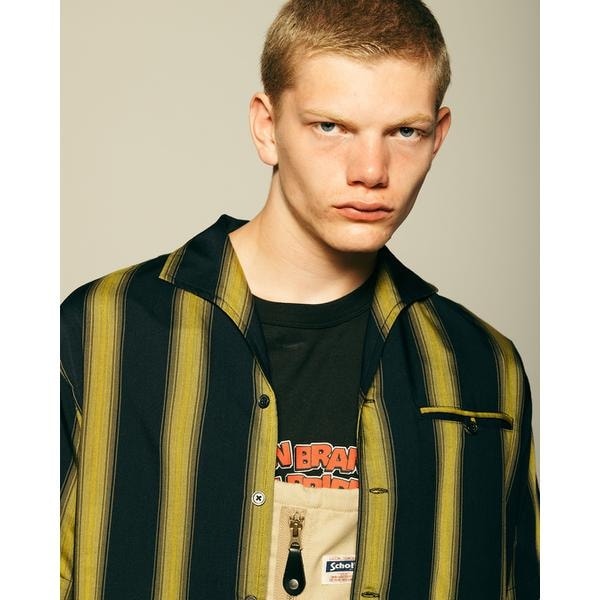 ショット（Schott）/STRIPE SS SHIRT／ストライプ SSシャツ