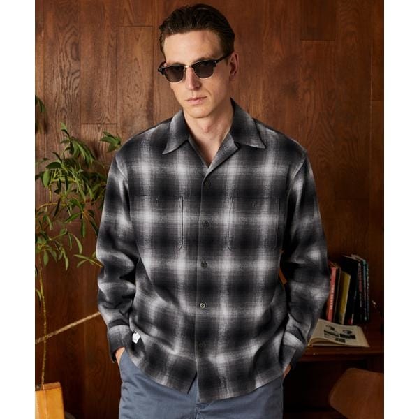 ショット（Schott）/OMBRE CHECK FLANNEL LS SHIRT／オンブレチェック フランネル LSシャツ