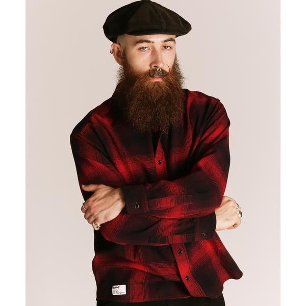 ショット（Schott）/OMBRE CHECK CF LS SHIRT／オンブレ チェック CF LSシャツ