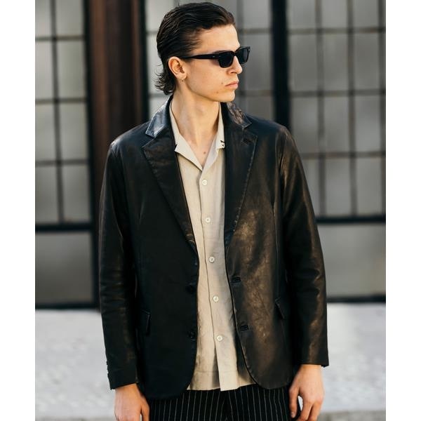 【NEW】ショット（Schott）/LEATHER  TAILORED JACKET／レザーテーラードジャケット