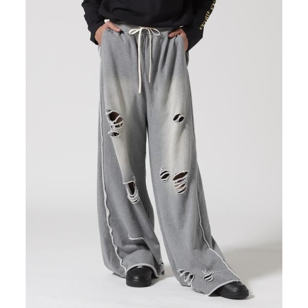 エルエイチピー（LHP）/DankeSchon／DAMEGE SWEAT WIDE PANTS