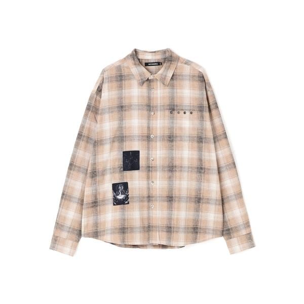 エルエイチピー（LHP）/NOT4NERD／ノットフォーナード／TEMPLE PATCH CHEKERED SHIRT