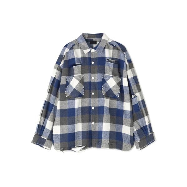 【NEW】エルエイチピー（LHP）/DankeSchon／ダンケシェーン／FLANNEL DAMAGE SHIRTS BLOCK