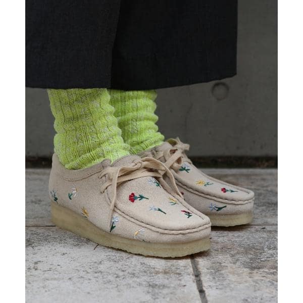 ビーバー（BEAVER）/CLARKS／クラークス　Wallabee Taupe Emb ワラビートープエンブロイダリー レデ