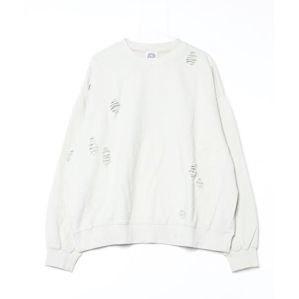 ビーバー（BEAVER）/B omnivore／ビーオムニボー  綿裏毛ダメージクルー