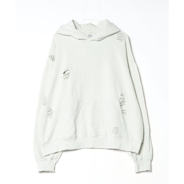 ビーバー（BEAVER）/B omnivore／ビーオムニボー　綿裏毛ダメージフーディー