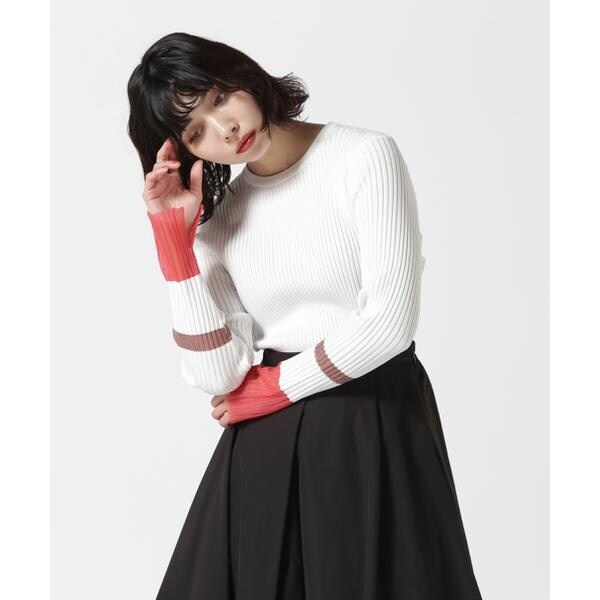 ビーセカンド（B’2nd）/DROIT BELLO（ドロイトベロ）袖ラインリブニット