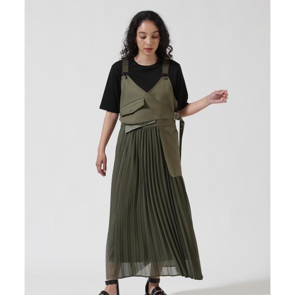 ビーセカンド（B’2nd）/AULA AILA（アウラ アイラ）別注デニムコンビネーションジャンパースカート