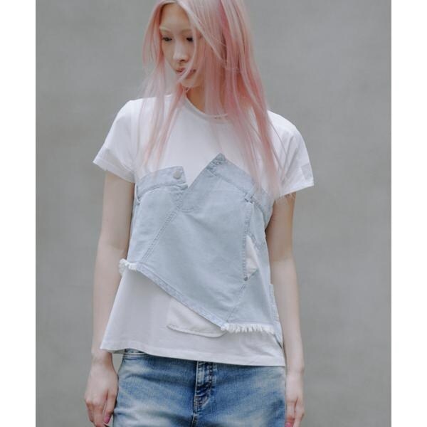 ビーセカンド（B’2nd）/AULA AILA（アウラ アイラ）別注デニムレイヤードＴシャツ