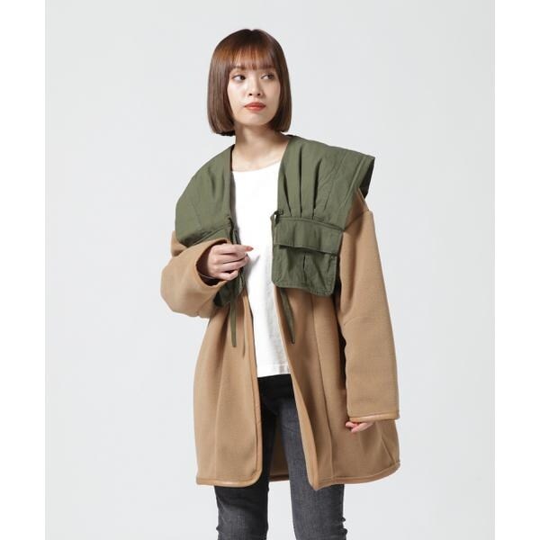 ロイヤルフラッシュ（ FLASH）/rehersall／リハーズオール／POLAR フリースドッキングコート