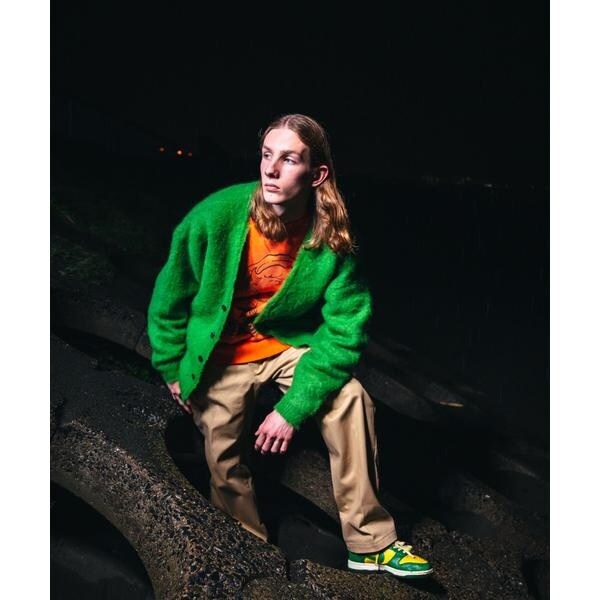 ロイヤルフラッシュ（ FLASH）/SAINT MICHAEL／セント マイケル／CARDIGAN／MOHAIR／GREEN