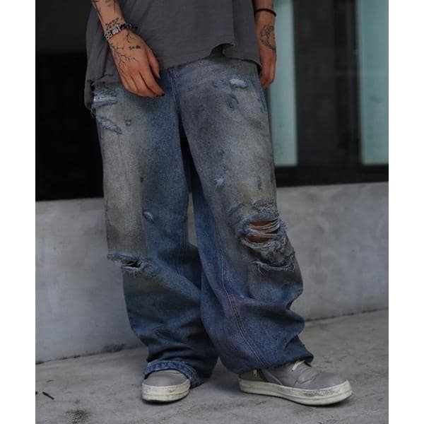 ロイヤルフラッシュ（ FLASH）/FR(13)NDS／フレンズ／HDKダメージワイドパンツ