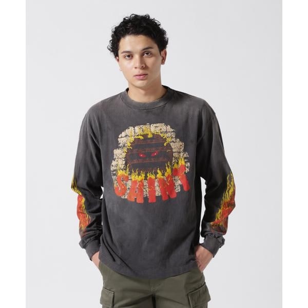 ロイヤルフラッシュ（ FLASH）/SAINT MICHAEL／セントマイケル／LS TEE／LIVE IN HELL／BLACK