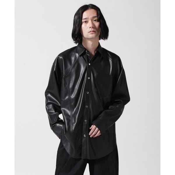 ロイヤルフラッシュ（ FLASH）/GEN_DAI／ゲンダイ／FAKE LEATHER SHIRT