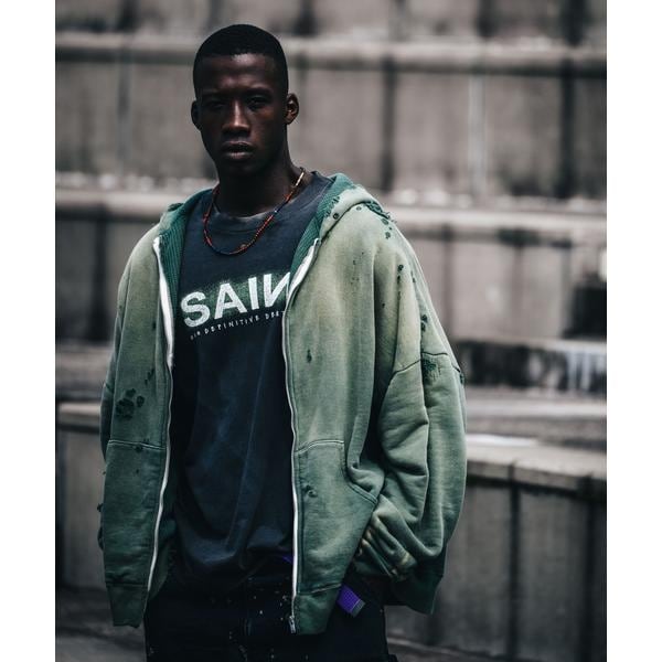 ロイヤルフラッシュ（ FLASH）/SAINT MICHAEL／セントマイケル／HOODIE／DBL−FC ZIP／GREEN