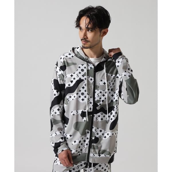 ロイヤルフラッシュ（ FLASH）/STUD MUFFIN／スタッドマフィン／スターグラムカモ柄Wジップアップラッシュ