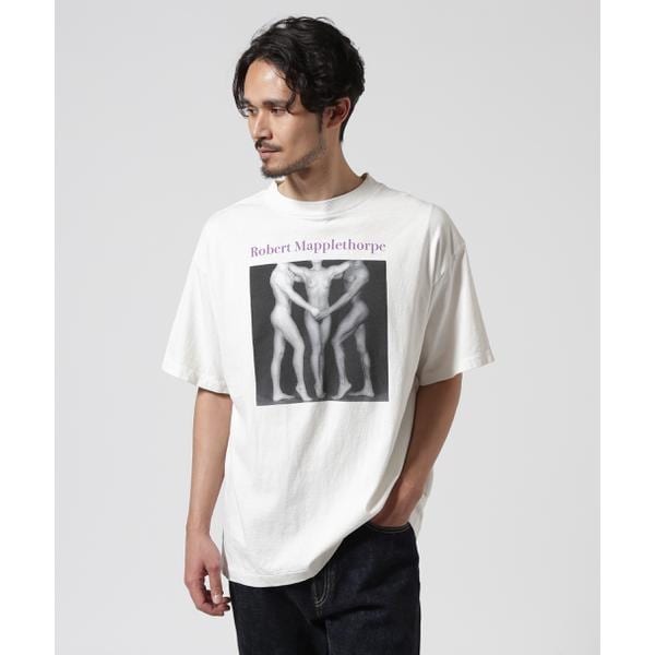 ロイヤルフラッシュ（ FLASH）/SAINT MICHAEL／セントマイケル／MT_SS TEE ／ EMBRACE WHITE