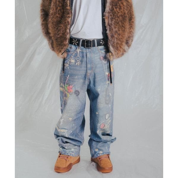 ロイヤルフラッシュ（ FLASH）/FR(13)NDS／フレンズ／TROMPEL’OEIL DENIM PANTS