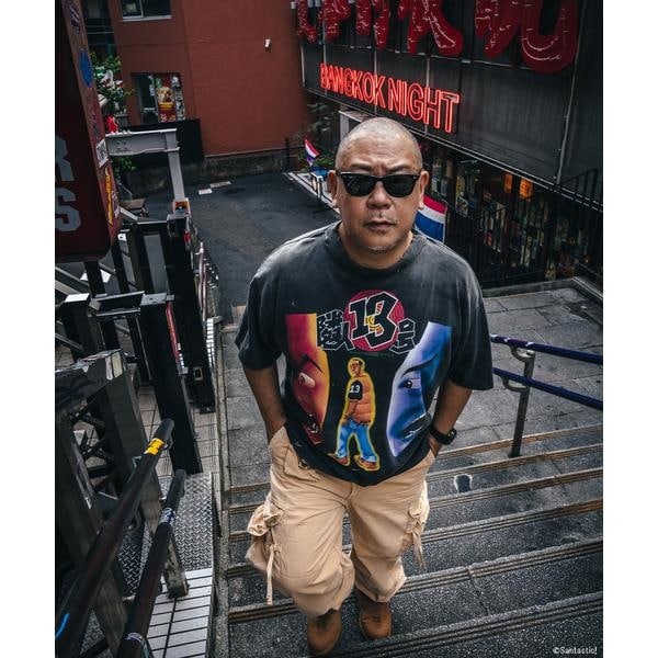 ロイヤルフラッシュ（ FLASH）/SAINT MICHAEL／セントマイケル／GS_SS TEE／隣人13号／BLACK