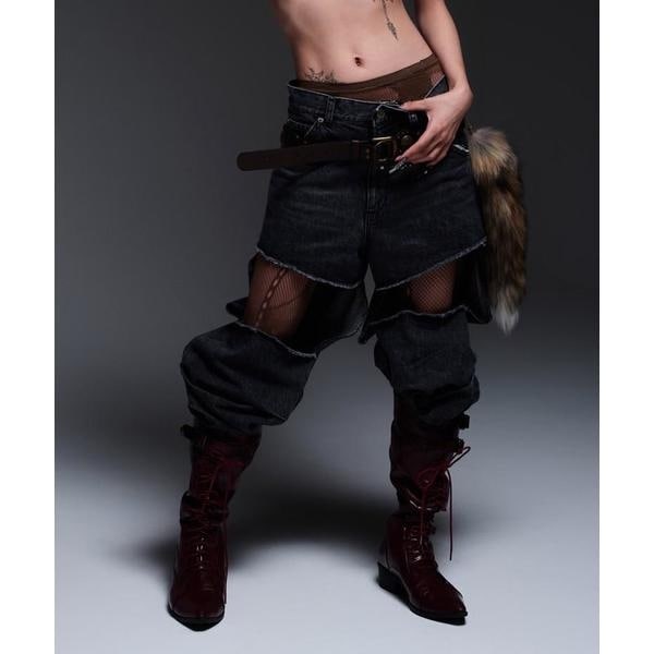 ロイヤルフラッシュ（ FLASH）/MITSUKI／ミツキ／DENIM CUT−OUT PANTS