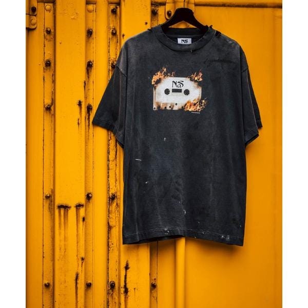 ロイヤルフラッシュ（ FLASH）/SAINT MICHAEL／セントマイケル／NAS_SS TEE／BLACK