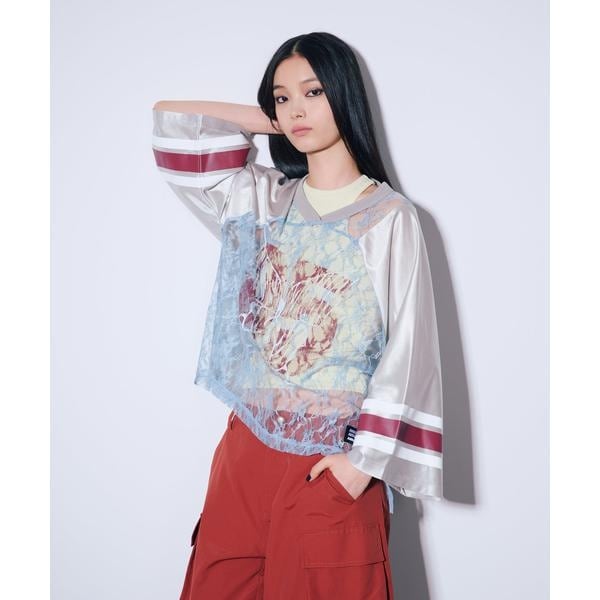 ロイヤルフラッシュ（ FLASH）/ANNA SUI NYC／アナ スイ エヌワイシー／バタフライプリントゲームシャツ