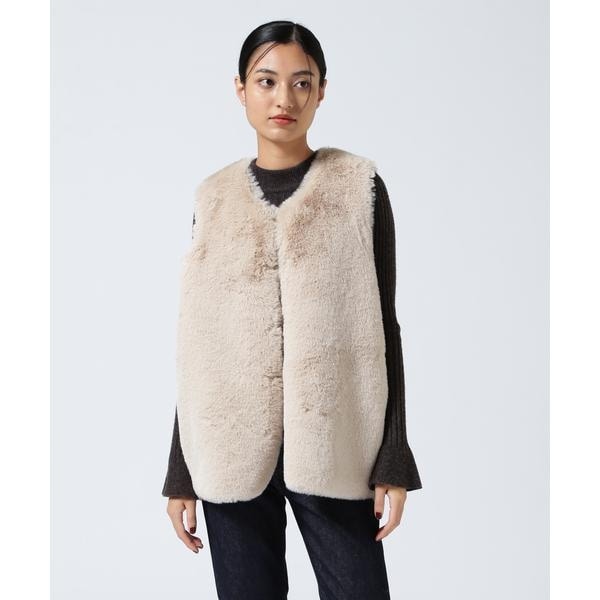 ロイヤルフラッシュ（ FLASH）/Risley／リズレー／ラビットファー風ベスト