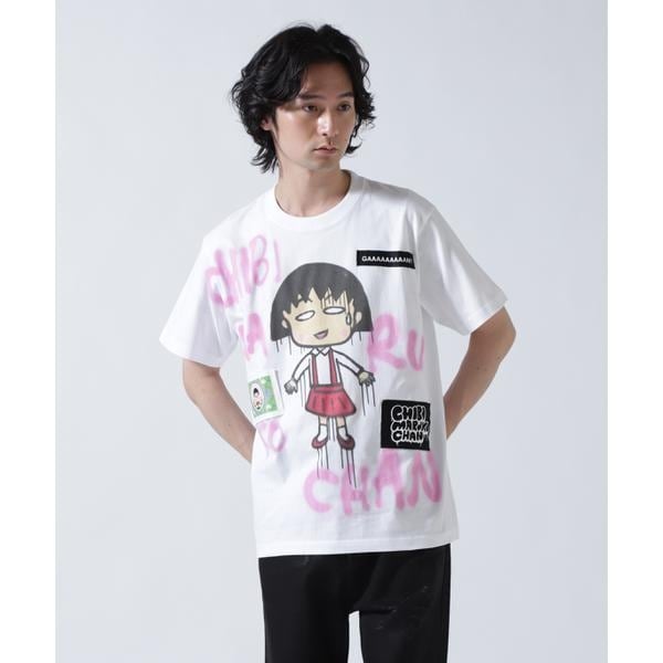 ロイヤルフラッシュ（ FLASH）/guernika×ちびまる子ちゃん／Drooping Maruko Paint Tshirt