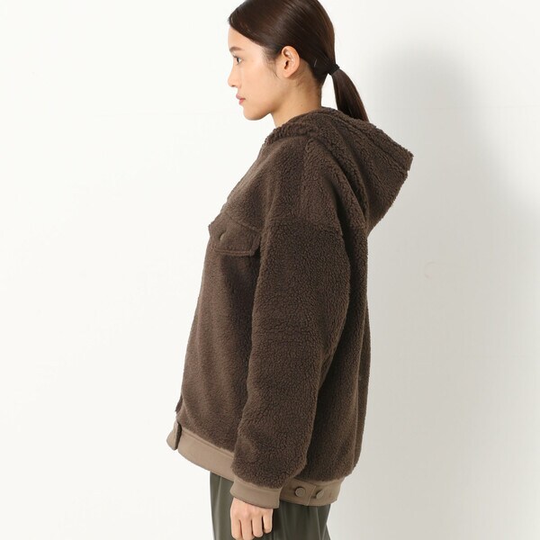 コムサ/フード付き ショート丈 ボアブルゾンの通販はau PAY マーケット