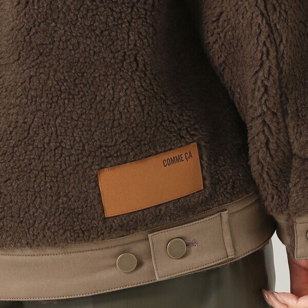 コムサ/フード付き ショート丈 ボアブルゾンの通販はau PAY マーケット