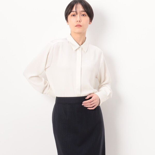 コムサ（COMME CA）/プルエラバックサテン シャツ