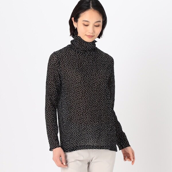 コムサ（COMME CA）/ストレッチシアーサッカードット柄 プルオーバー