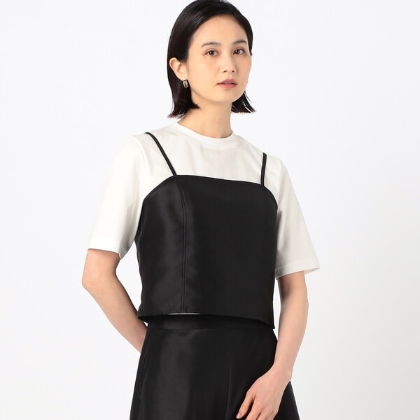 コムサ（COMME CA）/【セットアップ対応／アンサンブル】ブライトバックサテンファイユカットソー