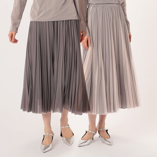 コムサ（COMME CA）/〔 TALLサイズ 〕 【リバーシブル】ソフトチュール×オーガンジートリコット広幅 スカート