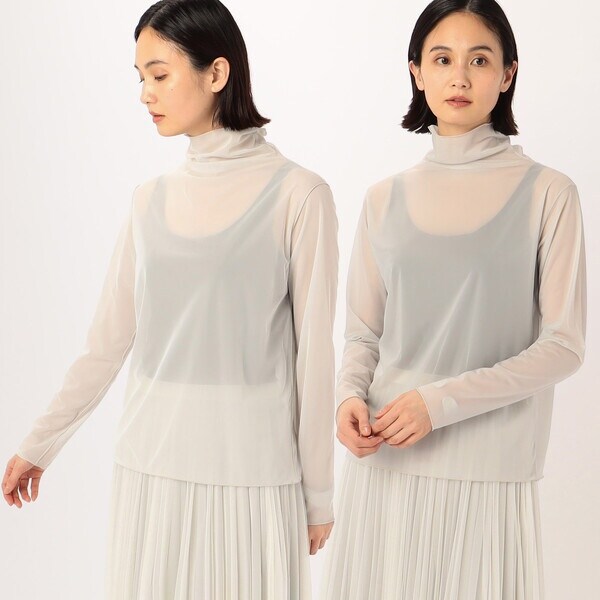 コムサ（COMME CA）/【リバーシブル】ソフトチュール×マットトリコット プルオーバー