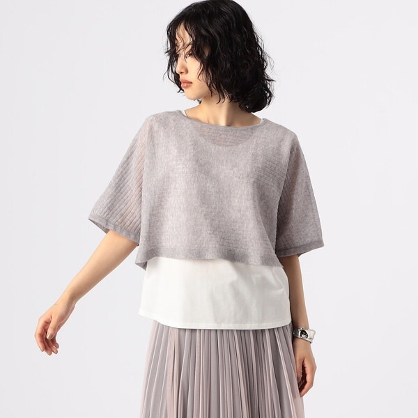 コムサ（COMME CA）/【ツインニット】ラミーポリエステル ツインニットソー