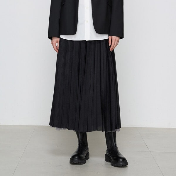 コムサ（COMME CA）/〔 TALLサイズ 〕【ブライトリーセットアップ】ソフトチュール×オーガンジートリコット広幅 スカー