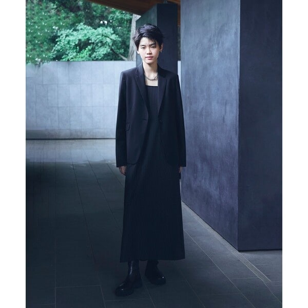 コムサ（COMME CA）/【ブライトリーセットアップ／セットアップ対応】マニッシュストライプ ワンピース