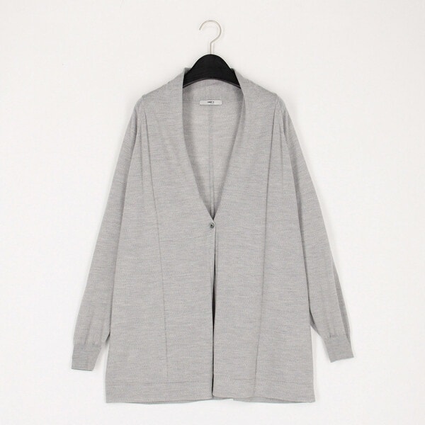 コムサ（COMME CA）/梳毛ウール 着流しカーディガン