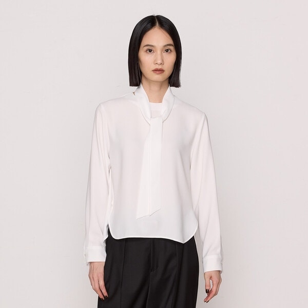 コムサ（COMME CA）/【2WAY】プルエラバックサテン ブラウス