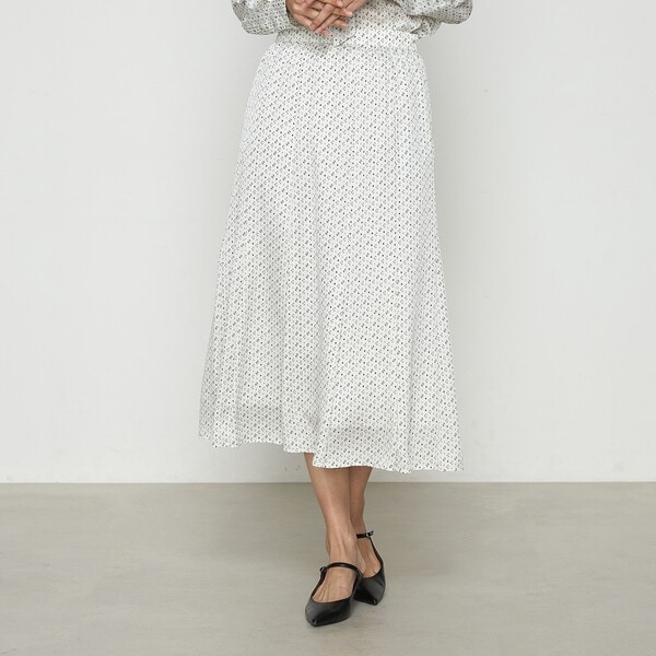 コムサ（COMME CA）/サテンワッシャーダイヤ小紋柄 スカート
