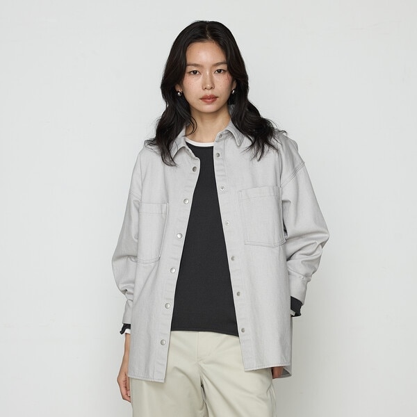 コムサ（COMME CA）/カラーデニム オーバーシャツ