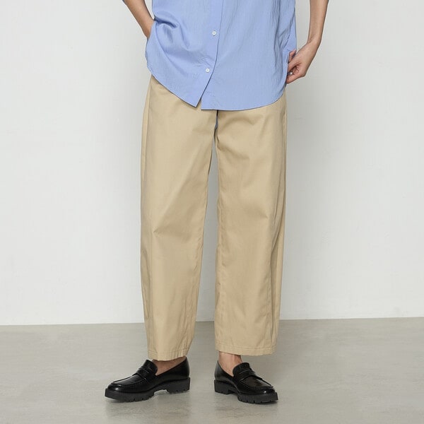 コムサ（COMME CA）/ポリエステル／コットン20sツイル チノパンツ