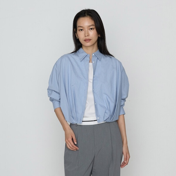 コムサ（COMME CA）/コットンポプリンストライプ シャツ