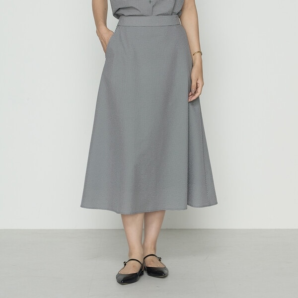 コムサ（COMME CA）/シアーサッカーギンガム フレアスカート