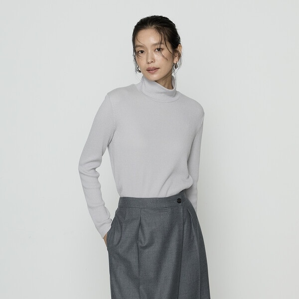 コムサ（COMME CA）/ラグウォームリブニット タートルネックプルオーバー