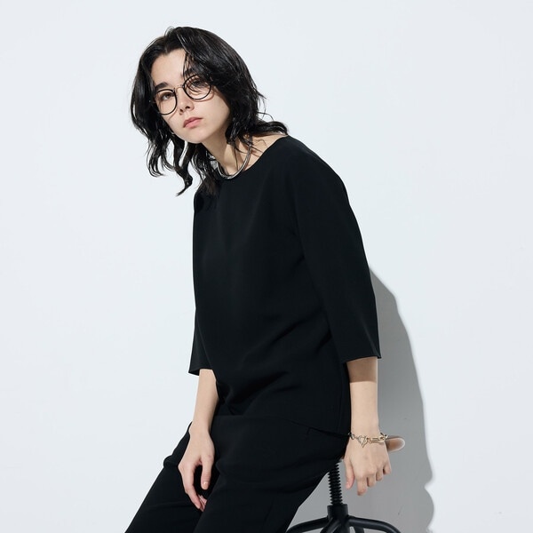 コムサ（COMME CA）/トリアセダブルクロス Tブラウス