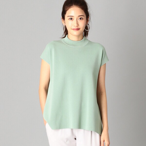 【NEW】ルミノーゾ・コムサ/ミラノリブ　ノースリーブ　ニットプルオーバー